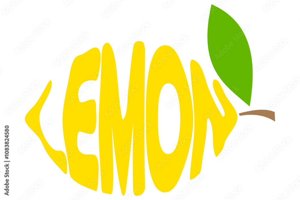 lemon name of a fruits in the form a fruit logo creative and original ...