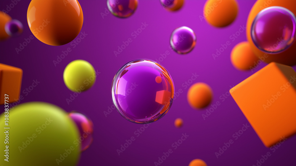 Dynamic 3D Abstract Shapes: Modern Geometric Forms, Futuristic Digital ...