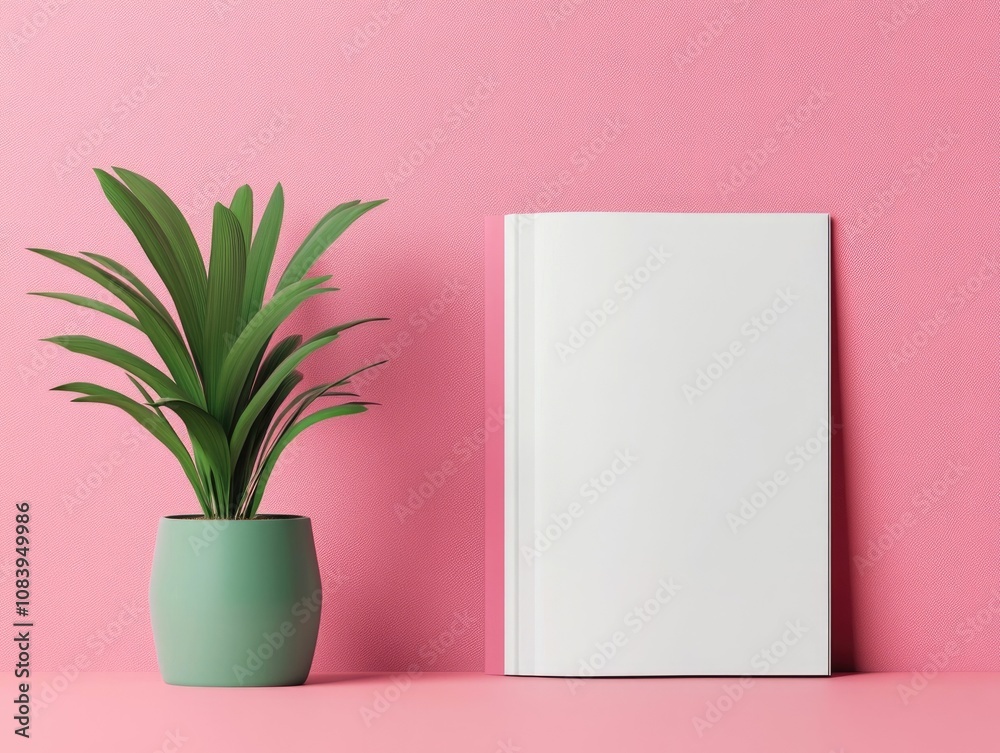 Open magazine mockup with full page ad layout featuring highlighted ...