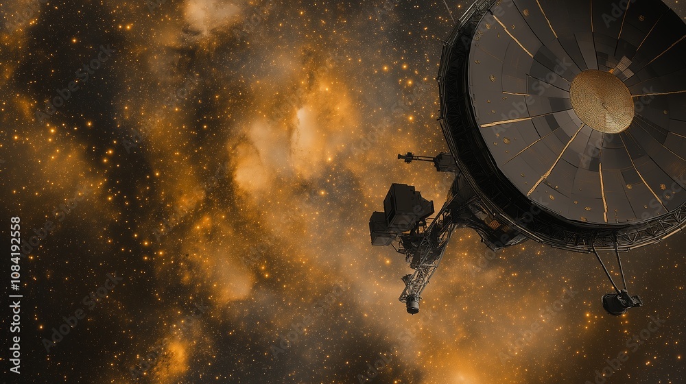 Voyager spacecraft exploring the vastness of space, symbolizing human ...