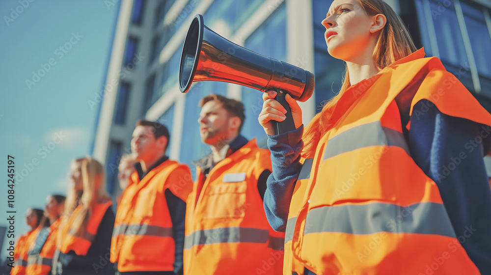 Emergency prevention plan , A group of people training how to react ...