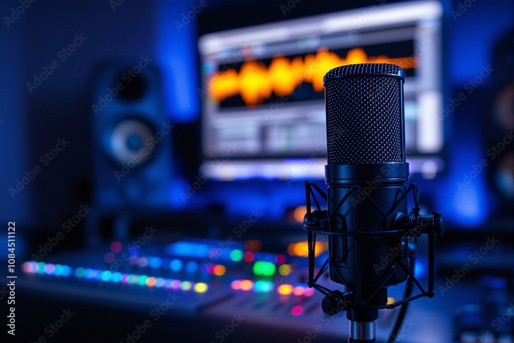 Professional Studio Microphone with Digital Audio Interface and Sound ...