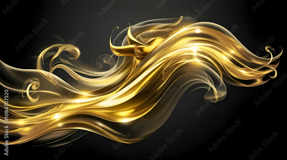 Luxury Golden Smoke Artwork – Ultra HD Finish Ethereal Golden Smoke ...