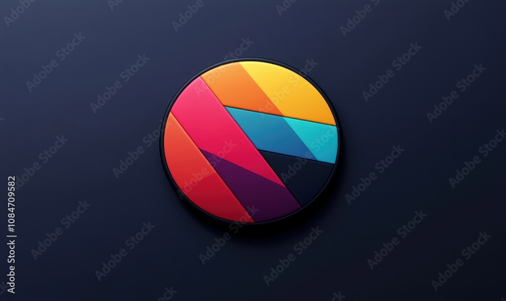 logo showcasing a dynamic button design with streamlined lines and ...