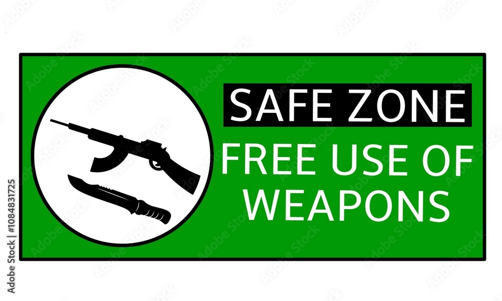 the illegal area logo uses a weapon in the form of a rifle and this ...