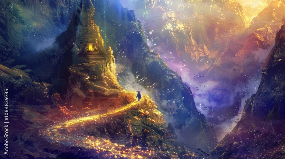 Trailing behind the wise old wizard a glittering path of radiant magic ...