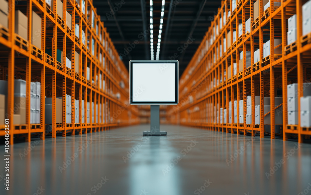 Warehouse digital display monitoring inventory management industrial ...