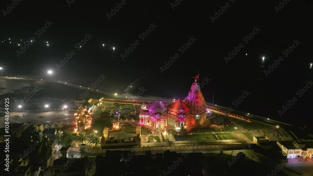 Vidéo Stock Temples of Lord Shiva, Indian Temple Architecture, Somnath ...