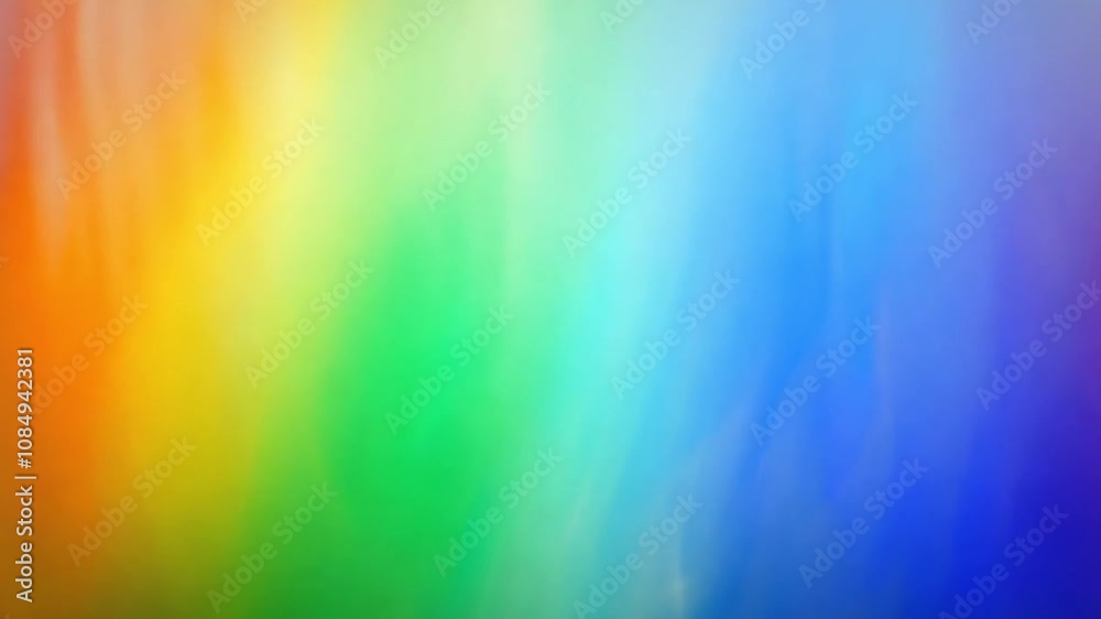 A gradient that softly blends all the colors of the rainbow with a ...