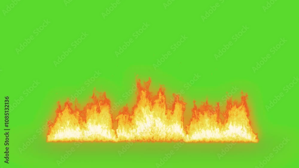 fire smoke green screen vfx eruption effect on a chroma key background ...