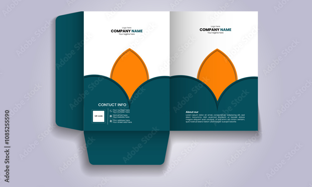 Minimal simple Corporate business presentation folder design template ...