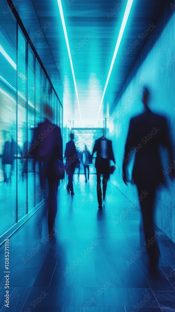 Group of Business people walking in the office corridor,People in ...
