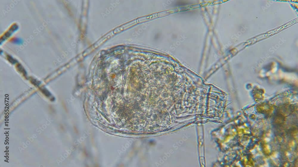 Research Scientists Unicellular Organisms. Soil Microorganisms Under ...