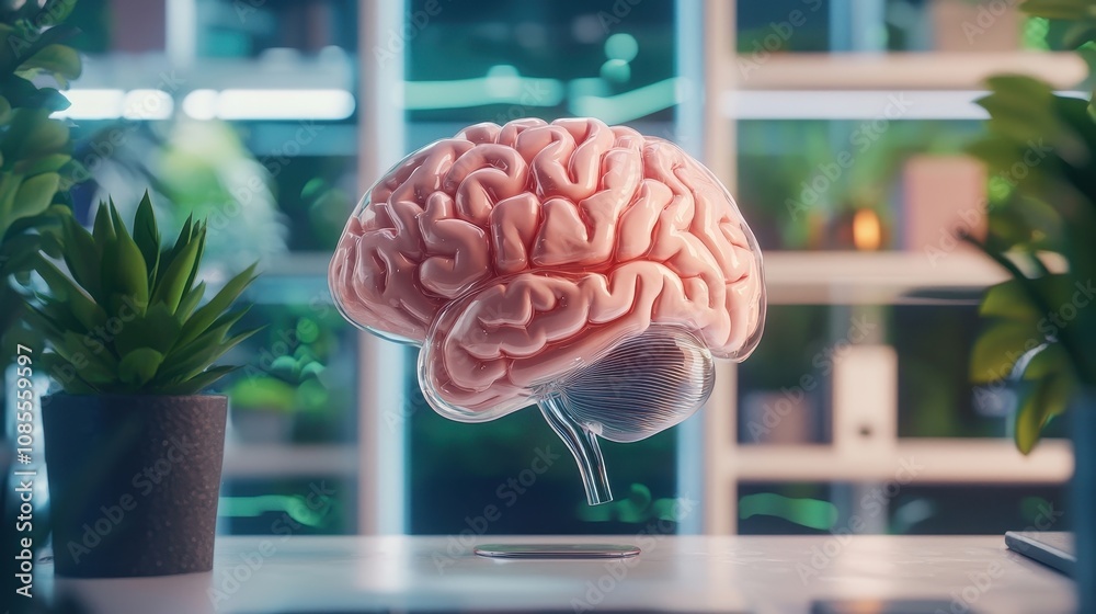 Human Brain D Model Neuroscience Mind Intelligence Cognitive Psychology ...