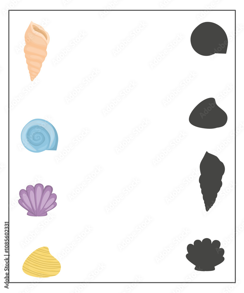 Matching shadow worksheet for kindergarten, find the correct shadow ...