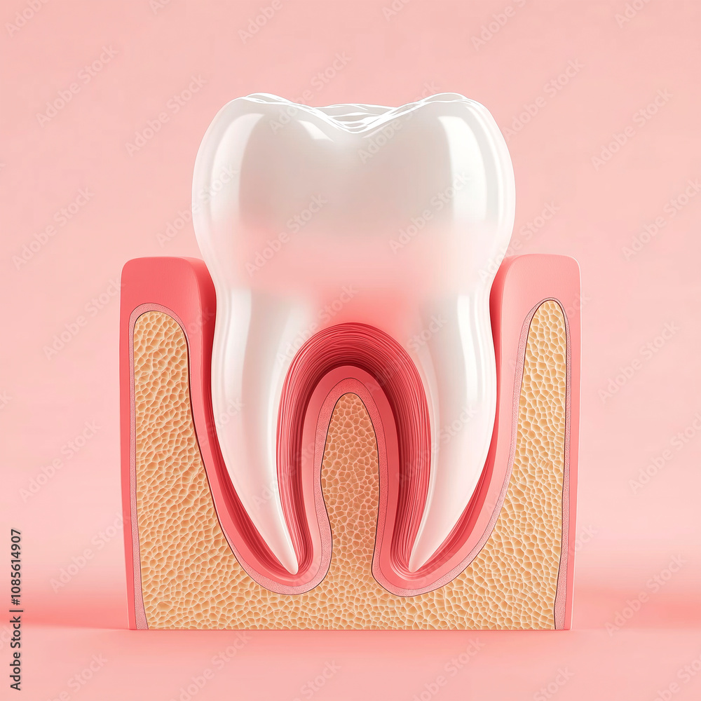 Anatomical Cross Section of Human Tooth Structure, 3D Dental Cross ...