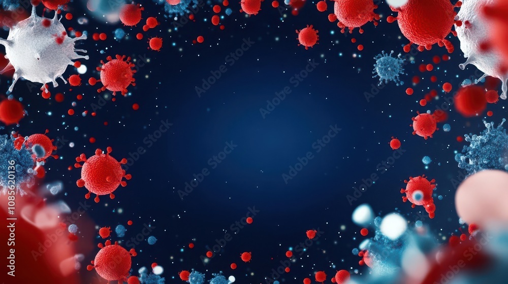 Immune system infographic with central blank area, ideal for overlaying ...