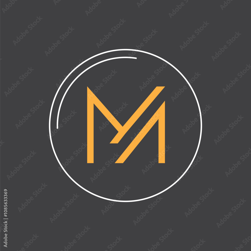 M Logo. CMYK color mode. Vector EPS file. Editable color. Free font ...