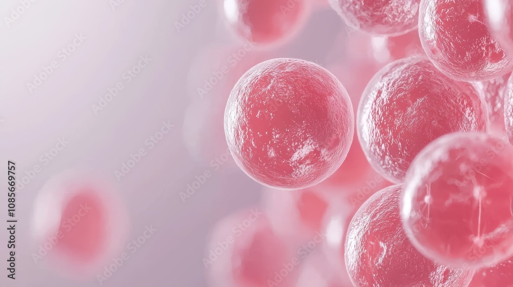 Magnified depiction of red cells in high detail, showcasing the ...