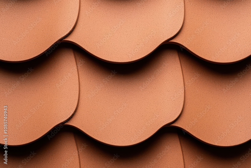 structure and roof concept. Close-up of asphalt shingles on a sloped ...