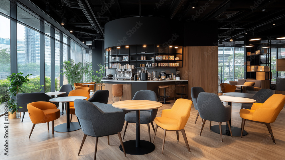 Modern Office Lounge: A sleek and inviting office lounge area with ...