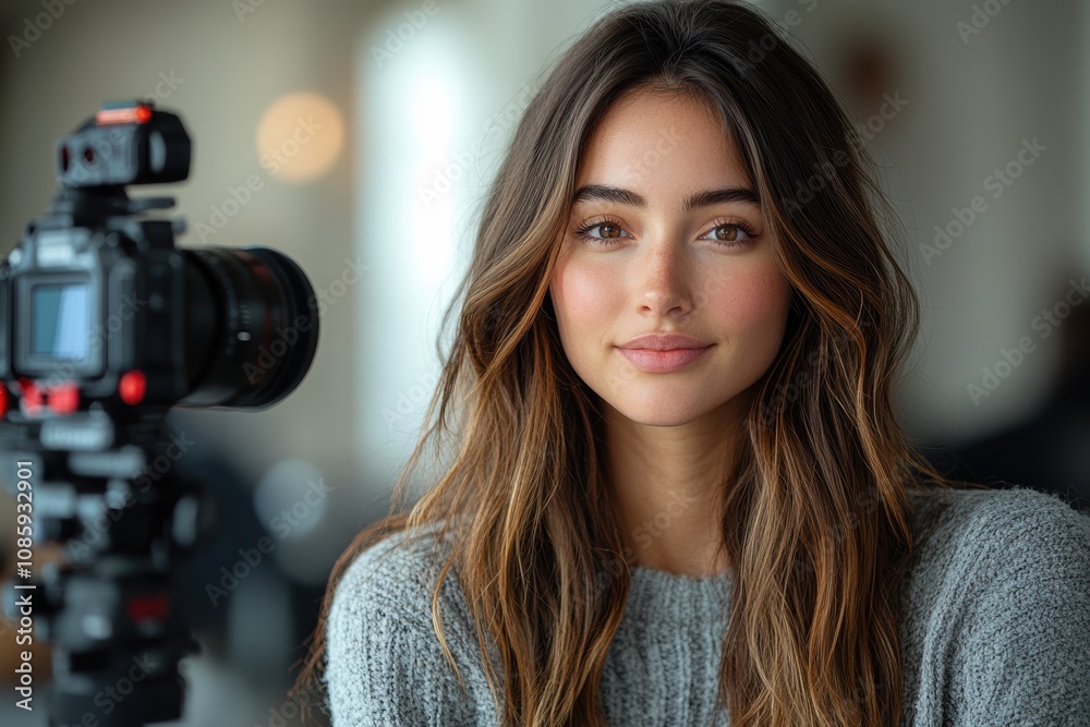 Social media video content featuring influencers talking directly to ...