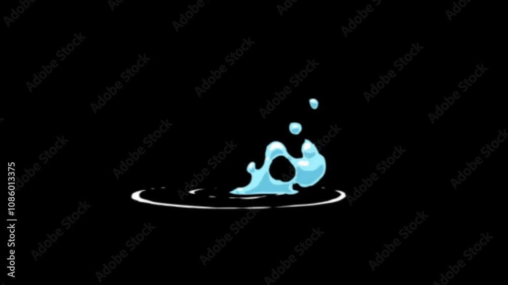 splash water vibes motion graphics clip template with colorful lights ...