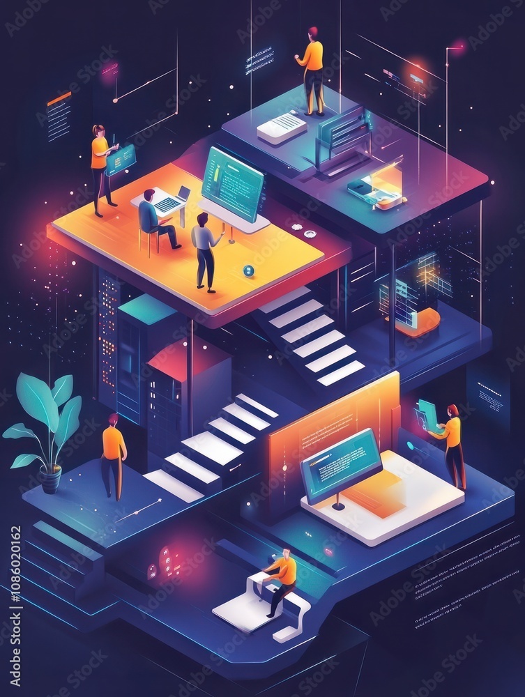 Teamwork power website UI kit. Effective team-working, project delivery ...