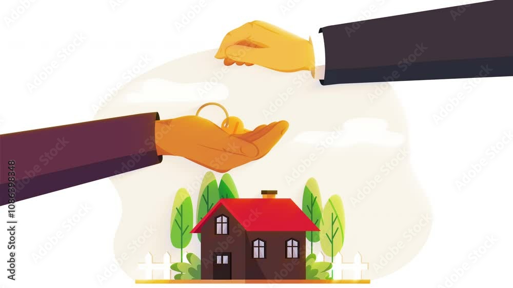Vidéo Stock 2d cartoon style animated illustration of a hand giving a ...