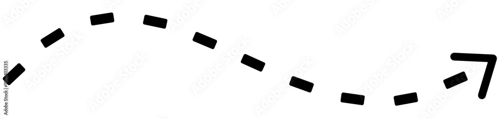 Black dashed arrow doodle line clipart. isolated on transparent ...