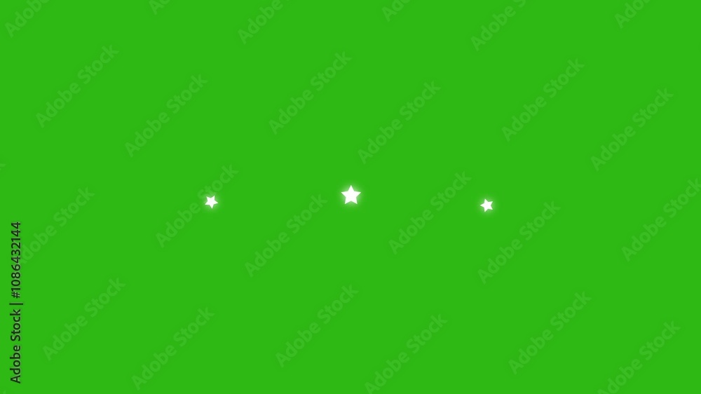 Twinkling stars animation, white cartoon, flat, vector, doodles style ...