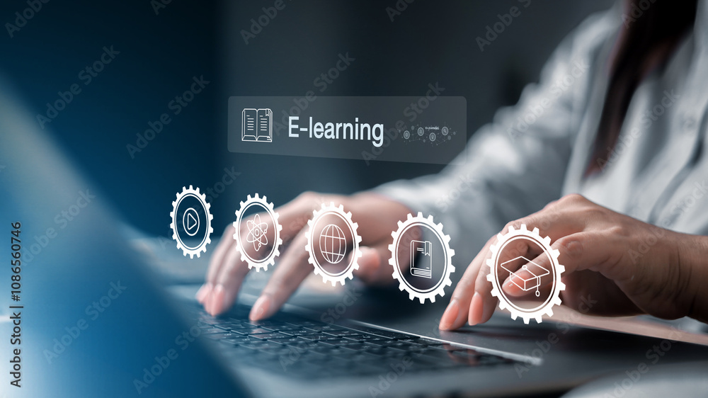 Poster E-learning program certificate and online education learning ...