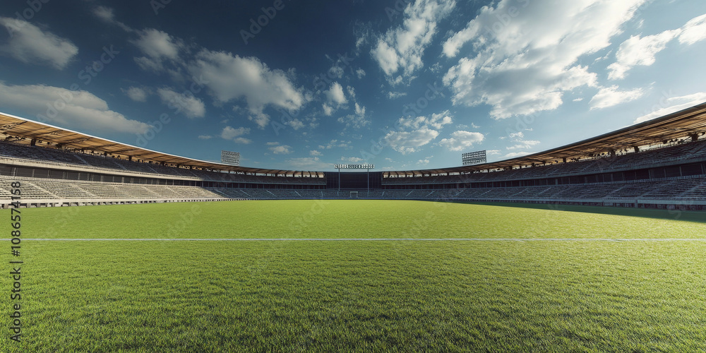 HDRI of an open-air sports stadium Stock Photo | Adobe Stock