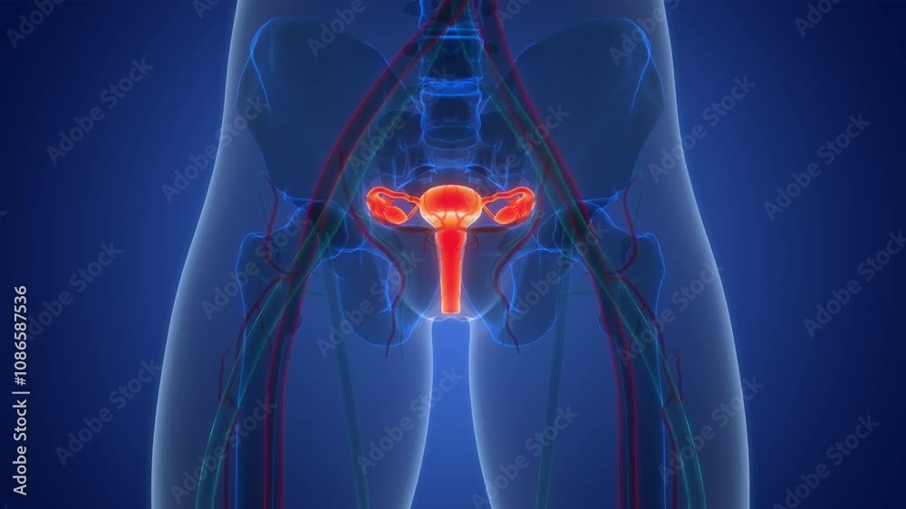 Female Reproductive System Anatomy Animation Concept Stock 비디오 | Adobe ...