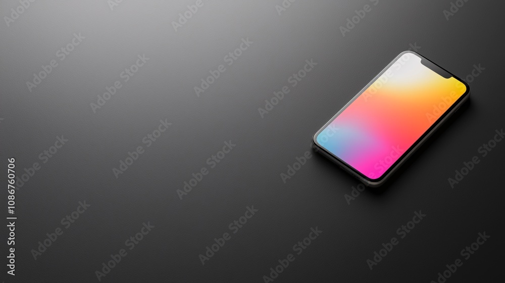 Modern digital prototype mockup of a mobile app interface with sleek ...