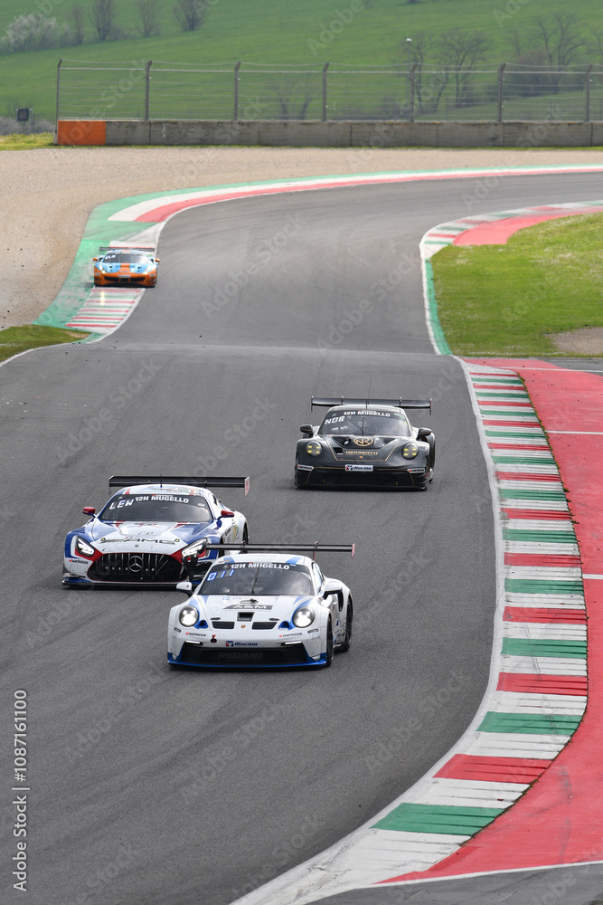 Scarperia, 23 March 2024 Italy: Porsche 911 GT3 Cup (992) of Team Red ...