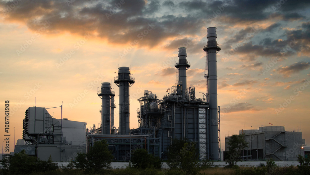 Natural Gas Combined Cycle Power Plant ,Gas turbine electrical power ...