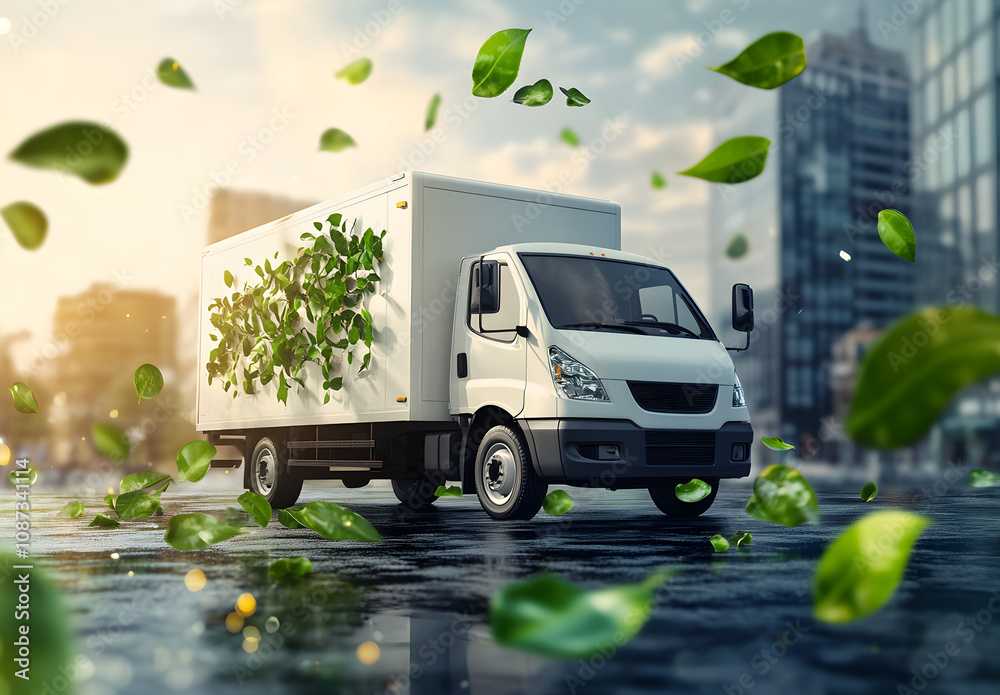 Foto de Green logistics and sustainable transportation industry ...
