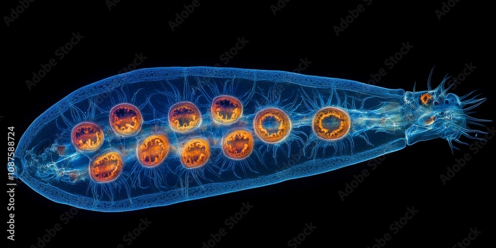 Microscopy micrograph showcasing the conjugation process of Paramecium ...