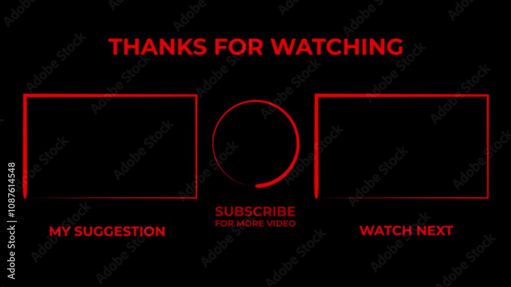 Dynamic YouTube End Screen Animation,Engaging Animated End Card for ...