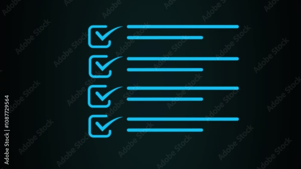 Checklist Icons animation. Multiple check mark animation. Checklist ...