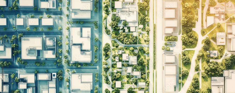 A civil engineering project planning layout featuring largescale urban ...