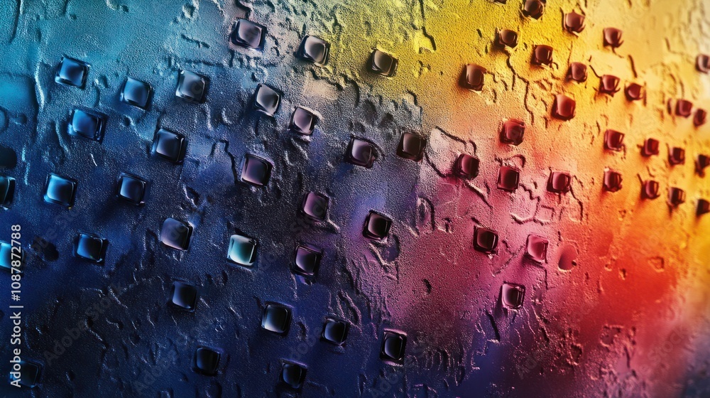 An artistic composition of Braille letters on a modern background ...