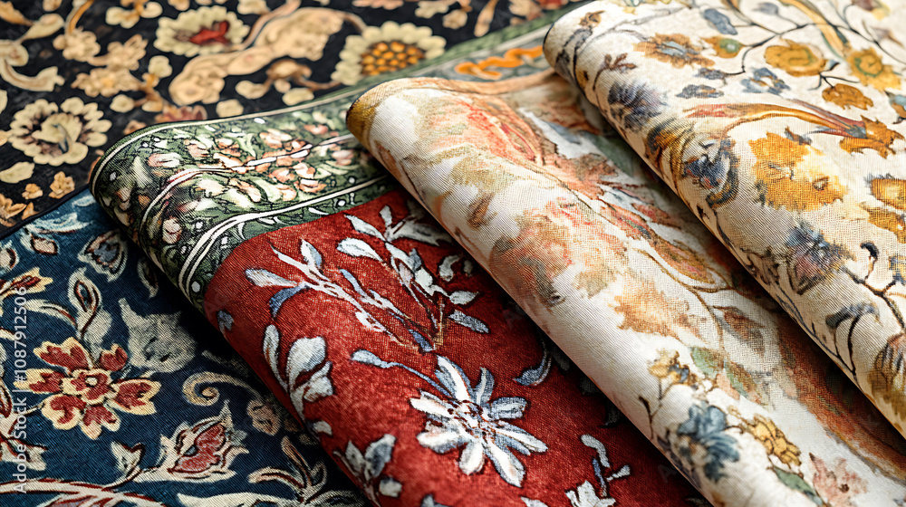 Digital textile design featuring Mughal patterns suitable for fabrics ...