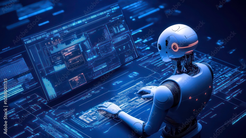 Developing an AI chatbot AI programming programmer computer cybersecurity cybercrime hacking ...