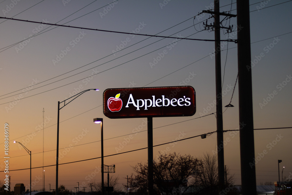Rockford, Illinois, USA - November 15, 2024: The logo of Applebee's ...