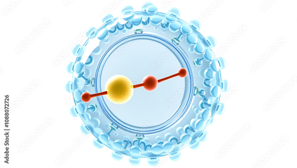 Medical 3D illustration of a monolayer micelle structure with a fat ...