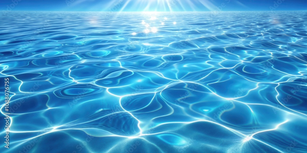 rendering of water caustics with realistic texture on the surface ...