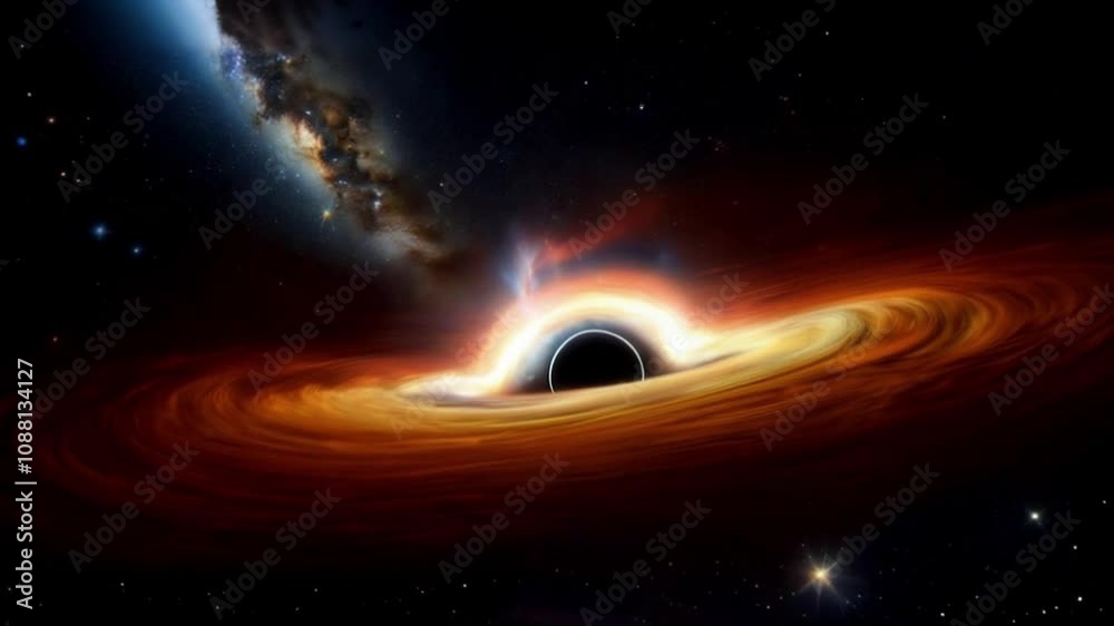 Epic Realistic Black Hole Animation: Cosmic Swirl and Gravitational ...