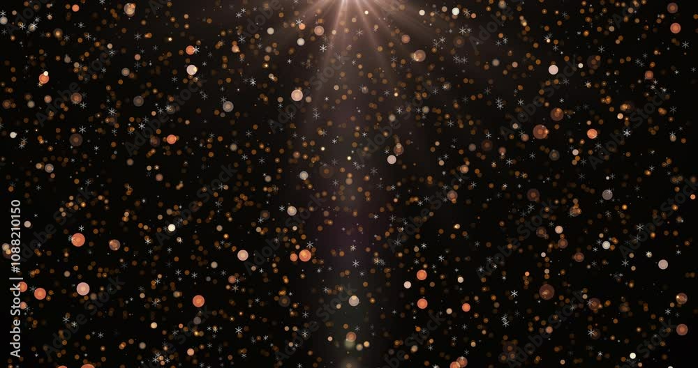 Abstract Dust Particles Floating in the Air on a Black Background, Slow ...